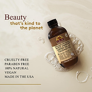 OKAY | Extra Dark 100% Natural Black Jamaican Castor Oil with Coconut Oil | For All Hair Textures & Skin Types | Grow Strong Healthy Hair - Moisturize & Revitalize Skin | 4 Oz
