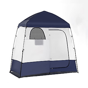 Double Shower & Changing Tent Privacy Beach & Camping Portable Pop Up Spray Tan & Toilet Shelter