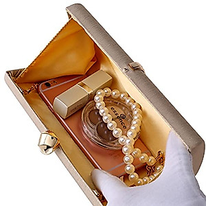 PS PETITE SIMONE Evening Bag Rhinestone Silver Clutch Glitter Gold Clutch Purses for Women Evening Formal Wedding Party