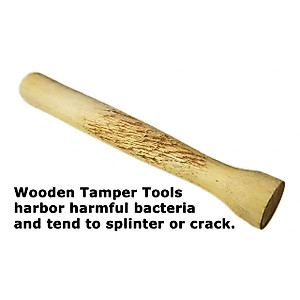 OCCUPARE VITA Food Grade Solid Plastic Food Tamper Pounder Tool for Packing Sauerkraut and Other Healthy Foods for Fermenting into Mason Jars