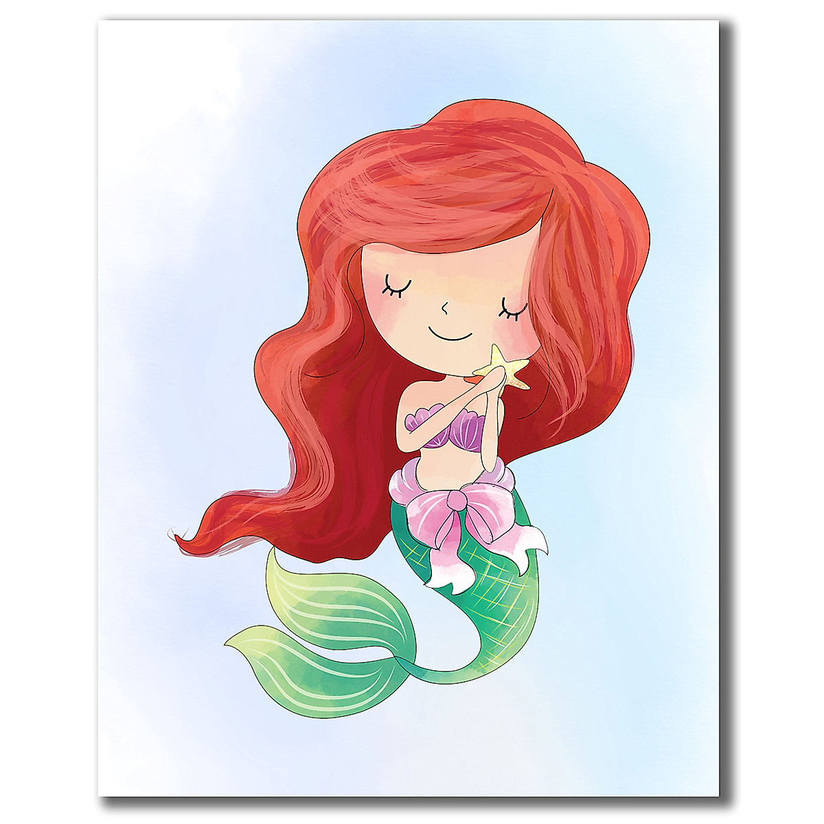 BigWig Prints - Princess Wall Art for Kids, Cute Disney Princess Prints Featuring Belle, Ariel, Cinderella, Snow White, Jasmine, and Aurora, Girls' Room Decor - Unframed Set of 6 (8x10)