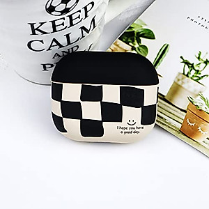 Compatible with airpods 3rd Generation case for Women Cute, for airpod case 3rd Generation Smiley face Black Funny airpod 3 case Cover