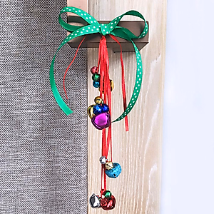 Winlyn 475 Set Christmas Jingle Bell Wreath Christmas Tree Ornaments Craft Kit Jingle Bell Metallic Chenille Stems Glitter Pom-Poms Ribbon Assortment for Kids Holiday Xmas Bracelets Necklaces Artwork