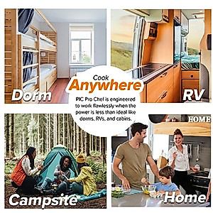 Nuwave Pro Chef Induction Cooktop, Portable, Large 8” Heating Coil, Temp Settings from 100°F - 575°F, Perfect for Commercial & Professional Settings, NSF-Certified, Shatter-Proof Ceramic Glass Surface