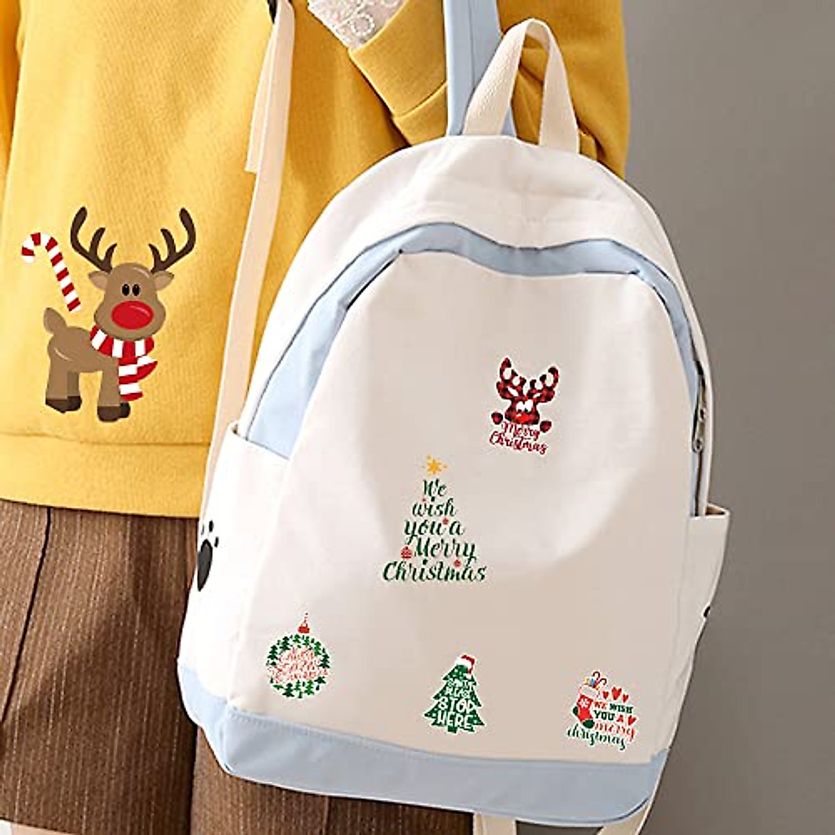 Christmas Heat Transfer Iron on Patches Deer Xmas Tree Car Iron on Vinyl for Fall Winter Christmas Easter Crafts Supplies