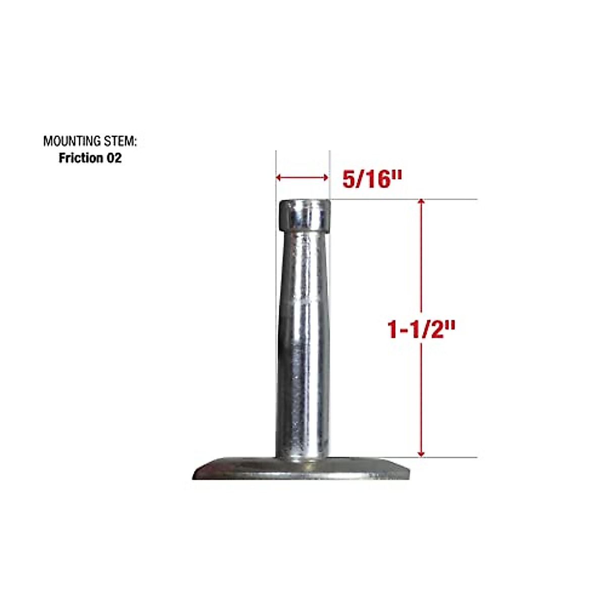 Shepherd Hardware 9418 2-Inch Office Chair Caster, Twin Wheel, 5/16-Inch Stem Diameter, 75-lb Load Capacity, 2-Pack, Black