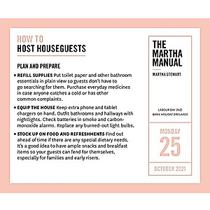 The Martha Manual 2021 Day-to-Day Calendar