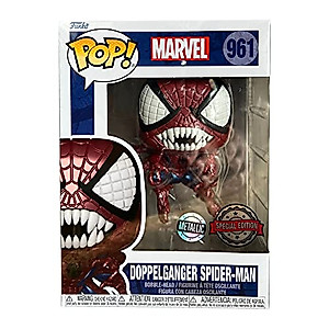 Funko Pop Marvel Spiderman Doppelganger #961 Metallic – Exclusive Special Edition – FUN59175 Figure, Multicoloured, One Size