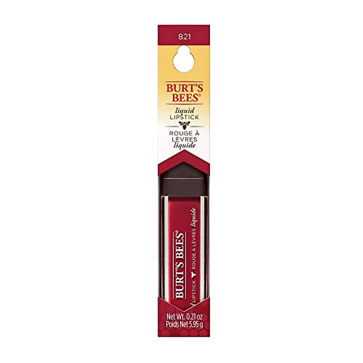 Burt's Bees 100% Natural Glossy Liquid Lipstick, Drenched Dahlia, 1 Tube