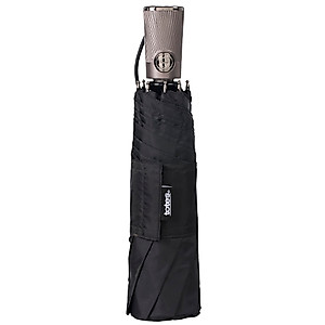 totes Titan Portable Travel Umbrella – Windproof, Waterproof, Strong, Compact Umbrella – Perfect for the Car, Backpack, and On-the-Go