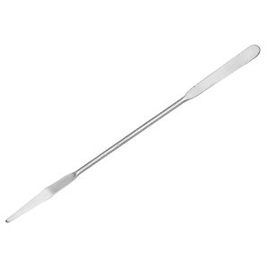 EISCO Semi-Micro Spatula, 7.9" - Stainless Steel, Polished - Dual Blade, Rounded End & Tapered End