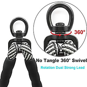 Mycicy Double Dog Leash Coupler, Tandem Leash for Two Dogs, No Tangle 360° Swivel Rotation Dual Strong Dog Leash Splitter, for Large Medium Small Dogs (33inch)