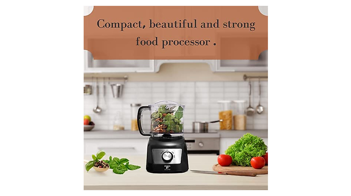 Moss & Stone 3-Cup Mini Food Processor - Powerful & Compact Chopper
