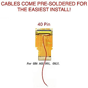 40 PIN Ribbon Cable Frontlight Frontlit Adapter for Nintendo Game Boy Advance GBA AGS 001 (NOT for GBA AGS 101)