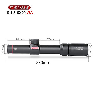 T-EAGLE SR 1.5-5x20 Second Focal Plane SFP Rifle Scope Hunting Riflescopes