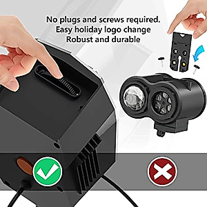 Wisely Christmas Projector Lights Outdoor,HD Effects Projection Light for Xmas Halloween Party Garden Decorations Easy to Switch Holiday Logos IP65 Waterproof