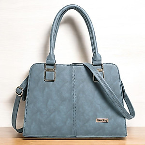 WOMEN MARKS, Women's Pu Leather Handbag, with Multiple Internal Pockets in Pretty Look, Top Handle Satchel Bag