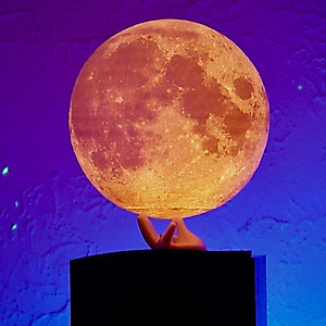 LSHCX 3D Moon Lamp Stand Crystal Ball Stand Suitable for Home, Bedroom, Living Room, Office Decoration, 3.14in L x 1.85in H, 2 Pack(Ceramic)