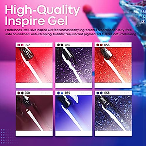 modelones Color Changing Gel Nail Polish - 6 Colors 10ml Pink Glitter Blue Purple Orange Mood Temperature Change Gel Polish Set Summer Soak Off Nail Polish DIY Home Salon LED Nail Art Manicure 2023