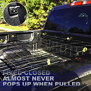 Dibanyou 4pcs Tie Down Anchors Truck Bed Side Wall Anchors Fits for 98-14 F Series, for 99-13 Silverado Sierra, for 95-19 Ram but 09-19 Ram Rail Cap Cut Required