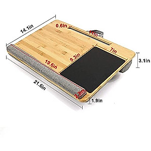 FEDRUI Lap Desk, Portable Laptop Lap Desk with Pillow Cushion & Mouse Pad, Multifunctional Computer Desk, Laptop Stand for Home Office