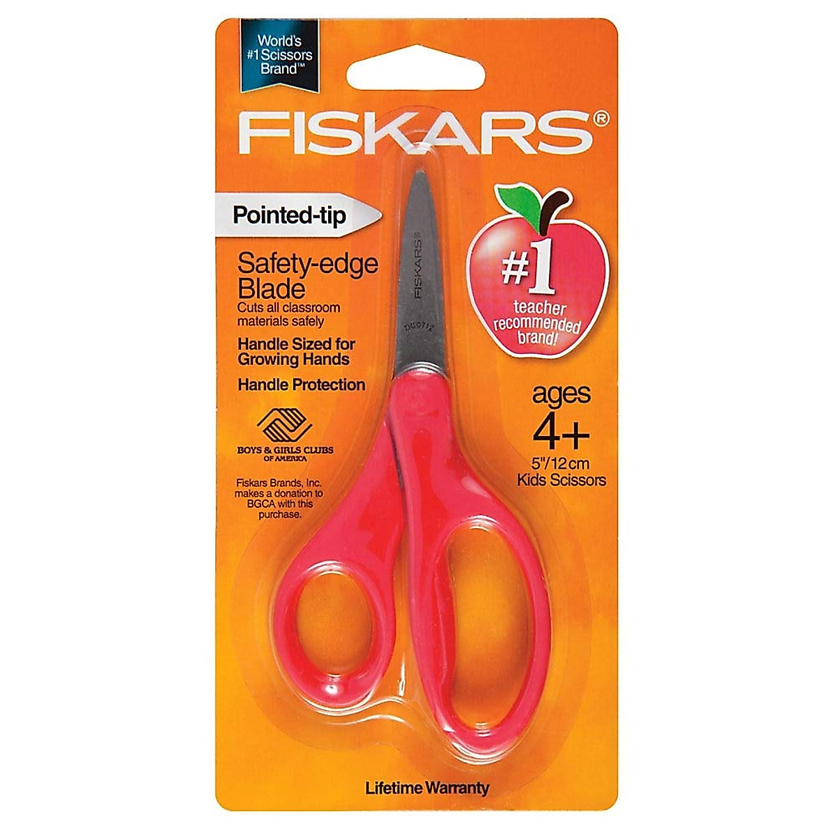 Fiskars 194300-1063 Back to School Supplies, Kids Scissors Pointed-tip, 5 Inch, Color Received May Vary