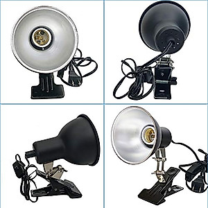 MODUODUO Reptile Heat Lamp Clamp,Adjustable Habitat Lighting Fixture for Tortoises Turtles Lizard,Heating Lamp Holder