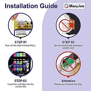 ManyJets LC3019XXL Compatible Ink Cartridge Replacement for Brother LC3019 LC3019XXL LC3017 Work with Brother MFC-J5330DW MFC-J6930DW MFC-J6530DW MFC-J5335DW MFC-J6730DW Printer (2C,2M,2Y,6-Pack)