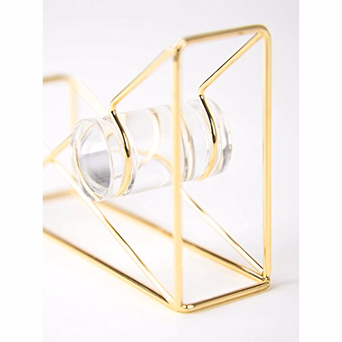 U Brands Desktop Tape Dispenser, Wire Metal, Gold - 898U06-48