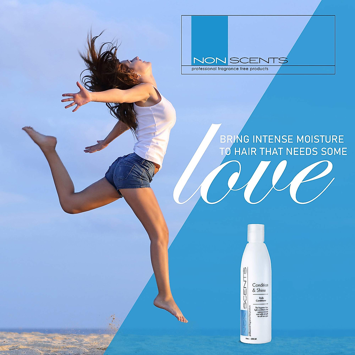 Nonscents Original Formula Natural Conditioner for Dry Hair, Cleansing for Women & Men, Cruelty-Free & Sulfate-Free Unscented, Made in USA