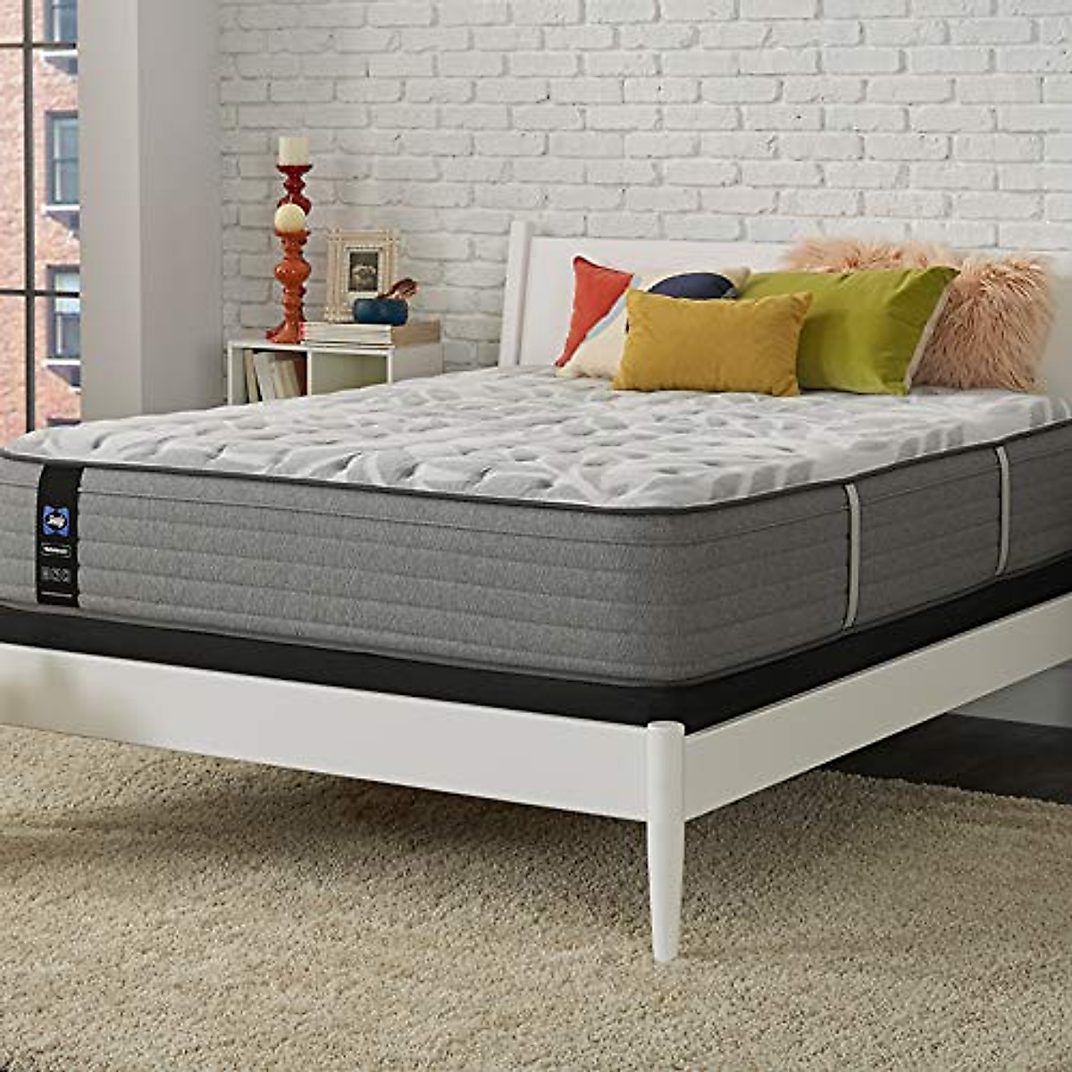 Sealy Posturepedic Spring Silver Pine Faux Eurotop Firm Feel Mattress and 5-Inch Foundation, King
