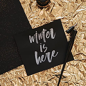 25Sheets Black Cardstock Paper, 8.5 x 11 Card stock for Cricut, Thick Construction Paper for Card Making, Scrapbooking, Craft 90 lb / 250 gsm