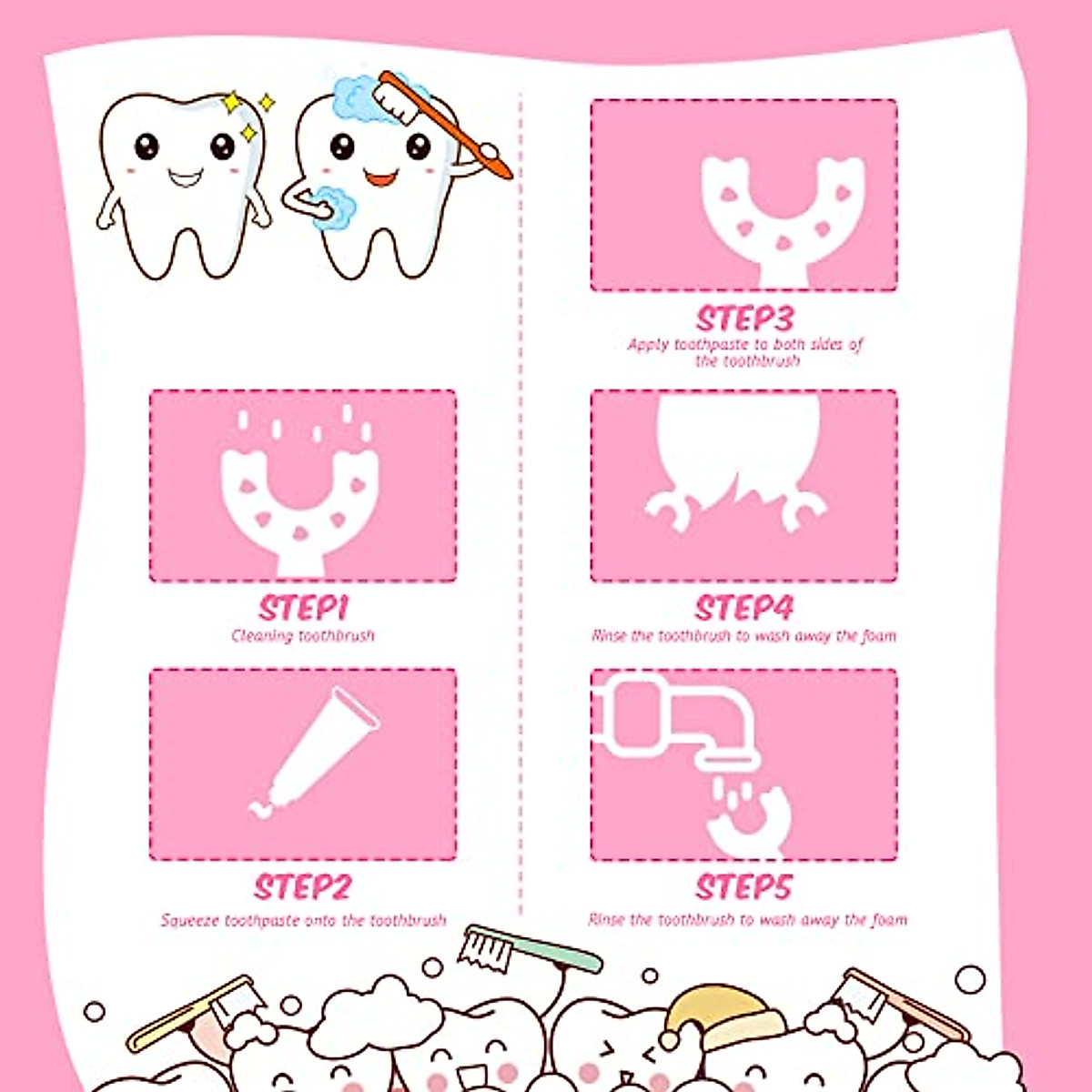 12 Pieces Kids U Shaped Toothbrush 360 Degree Toddler Whole Mouth Toothbrush Oral Teeth Cleaning Soft Silicone Massage Toothbrush with Handle for Kids Baby Toddler Boys Girls, 2 Sizes