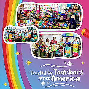 Sproutbrite Educational Posters for Toddlers - Classroom Decorations - Kindergarten Homeschool Supplies Materials - Preschool Learning Decor - ABC Poster - 11 Charts for Distance Learning