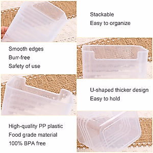 JJYHEHOT 6 PCS Fridge Organizer Bins, Refrigerator Side Door Storage Box, Plastic Clear Storage Container for Fridge Cupboard Pantry Snacks Tins Kitchen
