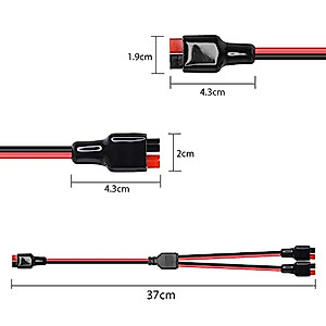 YACSEJAO Solar Charging Splitter Cable Solar Panel Extension Cable 14AWG High Power Pole Port Connector for Portable RV Solar Generator Power Station