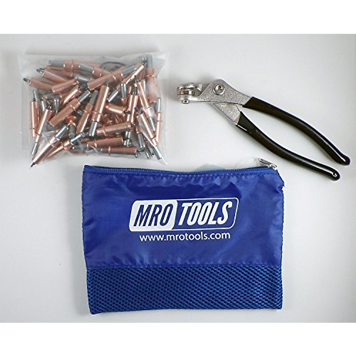 50 1/8 Cleco Sheet Metal Fasteners + Cleco Pliers w/Carry Bag (K1S50-1/8)