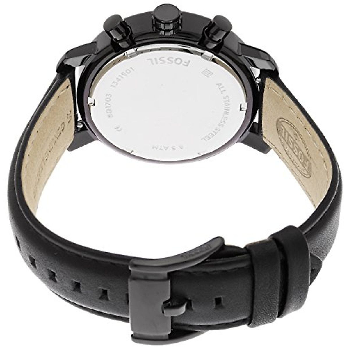 Rhett Chronograph Black Leather Watch