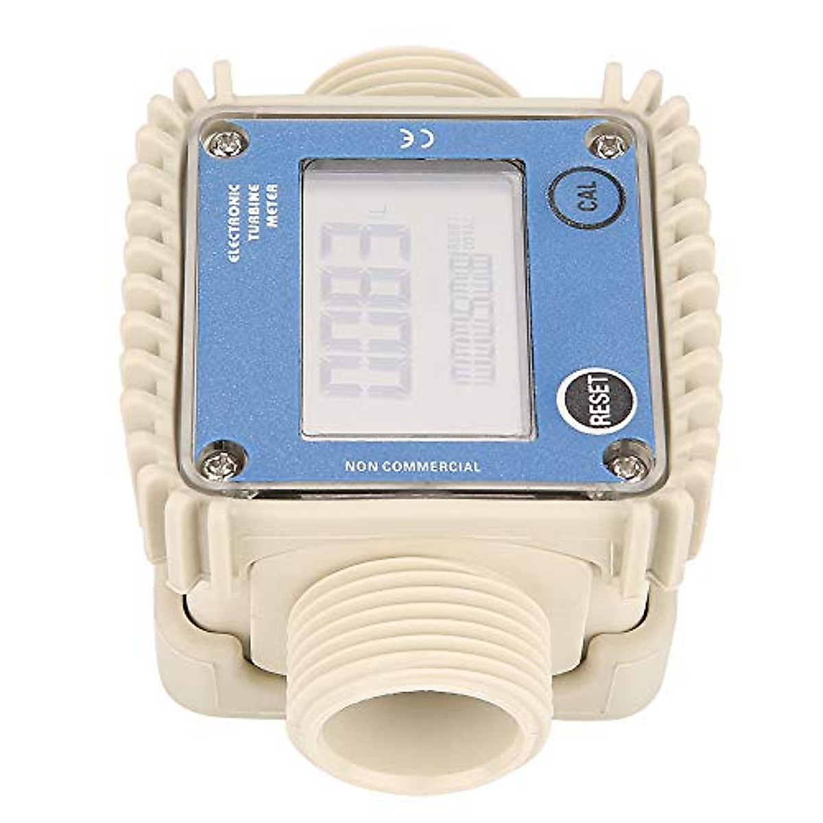 K24 LCD Turbine Digital Fuel Water Hose Flow Meter Widely Used for Chemicals Water, Blue