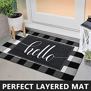 Door Mat (30"x17.5"), Durable Floor Mat Front Door Mat Welcome Door Mats Outdoor Rug Indoor Non-Slip Door Mat for Entryway, Home Entrance, Patio, High Traffic Areas