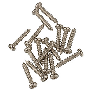 #2 x 1/2" Chrome Pan Head Phillips Drive Wood Screws - Pack of 25 - Self Tapping Screws for Wood - PH212-SCH