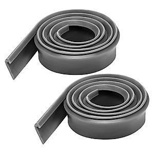 2 Rolls Frameless Shower Door Bottom Seal 36 Inch Gray Silicone Shower Door Side Seal Strip Under Door Sweep Bottom Replacement Seal for Home Bathroom
