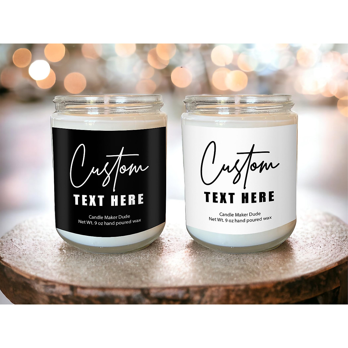 Candle Maker Dude Personalized Gifts Custom Candle - 40+ Scents, Perfect for Birthday, Christmas, Valentine’s Day, Funny Gag Gifts, Unique Gifts for Women And Men (White Label)
