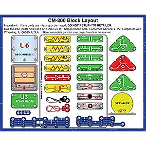 Snap Circuits 203 Electronics Exploration Kit | Over 200 STEM Projects | Full Color Project Manual | 42 Snap Modules | Unlimited Fun
