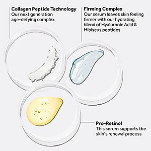 No7 Restore & Renew Face & Neck Multi Action Serum - Collagen Peptide Anti Aging Facial Serum - Hyaluronic Acid Hydrating Serum + Pro Retinol Skin & Neck Firming Hibiscus Peptides (75 ml)