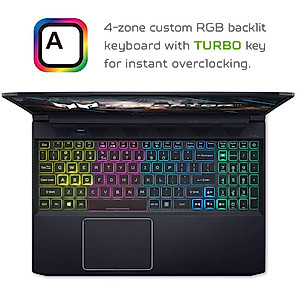 Acer Predator Triton 300 Gaming Laptop, Intel i7-10750H, NVIDIA GeForce RTX 2070 Max-Q, 15.6" FHD 240Hz 3ms IPS Display, 16GB Dual-Channel DDR4, 512GB NVMe SSD, WiFi 6, RGB Backlit KB, PT315-52-73WT