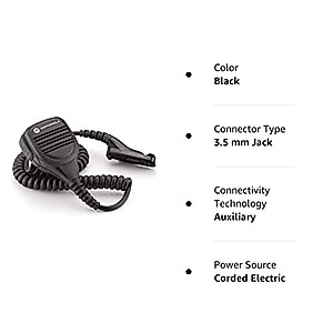 Motorola Original PMMN4025 PMMN4025A PMMN4025AL IMPRES Remote Speaker Microphone w/ 3.5mm Audio Jack for MotoTurbo XPR6300, XPR6350, XPR6380, XPR6500, XPR6550, XPR6580