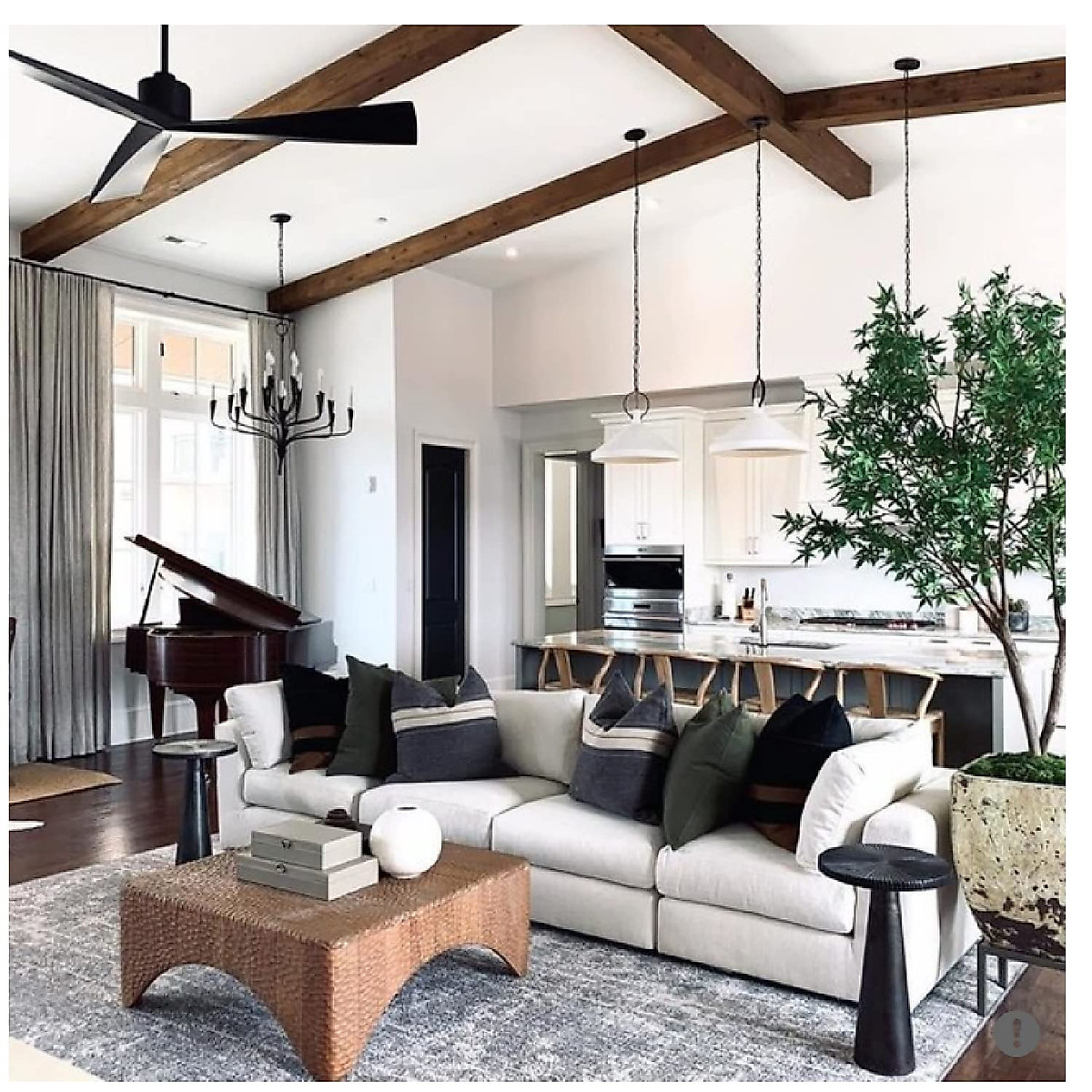 Monte Carlo 3ADR60BKBK Adler 60" Ceiling Fan with Remote Control, 3 ABS Blades, Matte Black