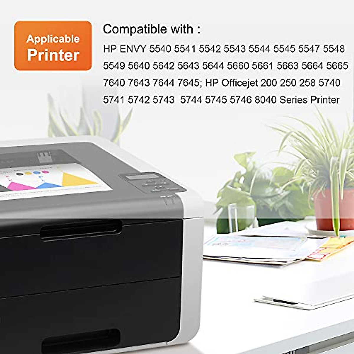 TESEN Remanufactured 62XL Ink Cartridge Replacement for HP 62 XL 62XL Use with HP Envy 5643 5660 5664 5665 7640 7643 7644 7645 OfficeJet 5745 5746 8040 200 250 258 Series Printer (2 Pack, Black)