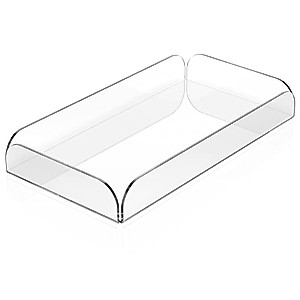 bcasa Multi-Purpose Acrylic Trays for Organizing in 5 Color Variations - Use as Elegant Bathroom Tray Organizer, Food Serving Tray, Office Desk Catchall or Decorative Lucite Tray